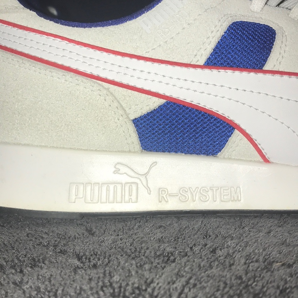 Puma R-System Men's Red, White & Blue Sneakers 9.5 - Gem